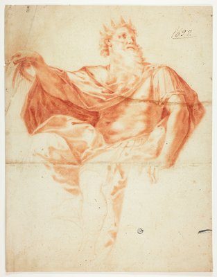 Study for King David, with Harp and Psalm Book | Guido Reni
