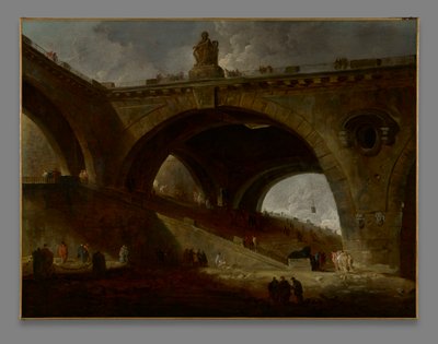 Le vieux pont | Hubert Robert | Estampe d'art