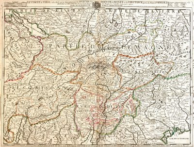 Carte de la province du Tyrol (Allemagne) (Gravure)