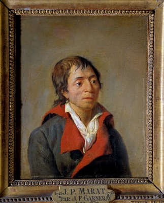 Portrait de Jean-Paul Marat (1743-1793), médecin, fondateur de L'Ami du Peuple", député de Paris ...