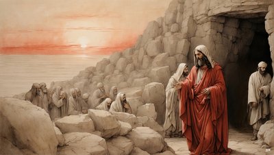 Jésus_Ressuscite Lazare d'entre les morts_03