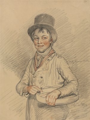 Un garçon avec un panier | Samuel de Wilde | Estampe d'art