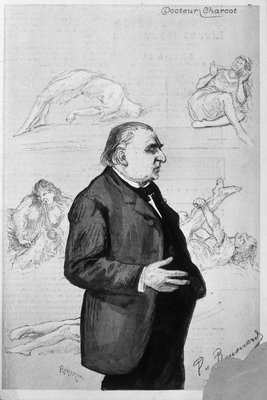Portrait de Jean Martin Charcot (1825 - 1893) avec des dessins ...