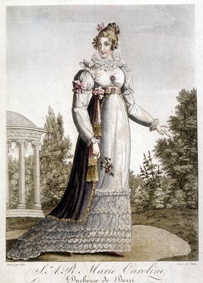 Portrait de la Reine Marie Caroline, Duchesse de Berry, petite fille du ...