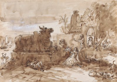 La famine en Inde | William Simpson | Estampe d'art