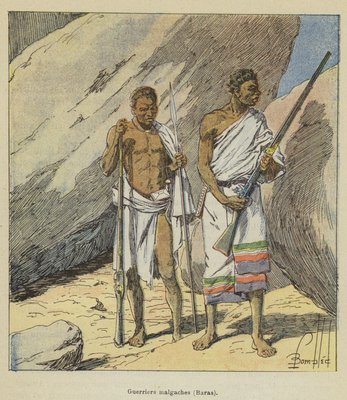 Guerriers malgaches, Baras | after Louis Charles Bombled