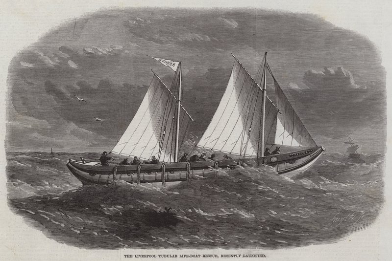 Le sauvetage du bateau de sauvetage tubulaire de Liverpool, récemment lancé