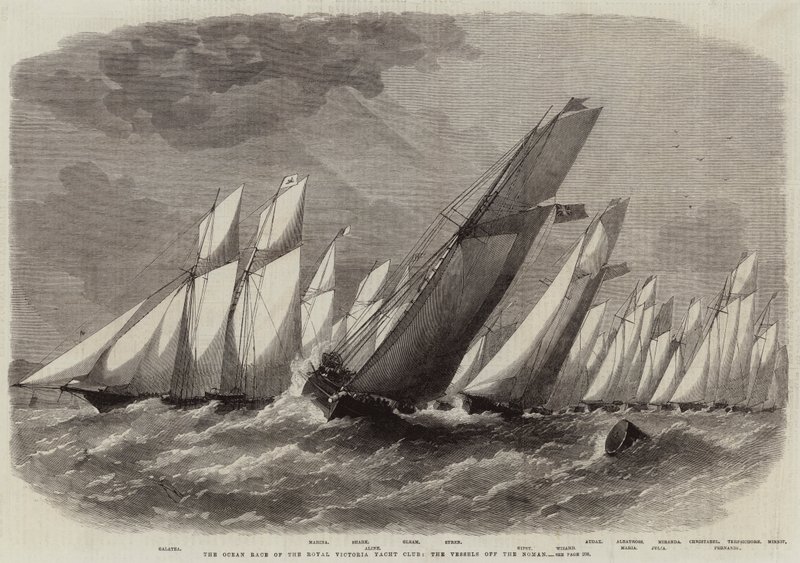 La course océanique du Royal Victoria Yacht Club, les navires au large ...
