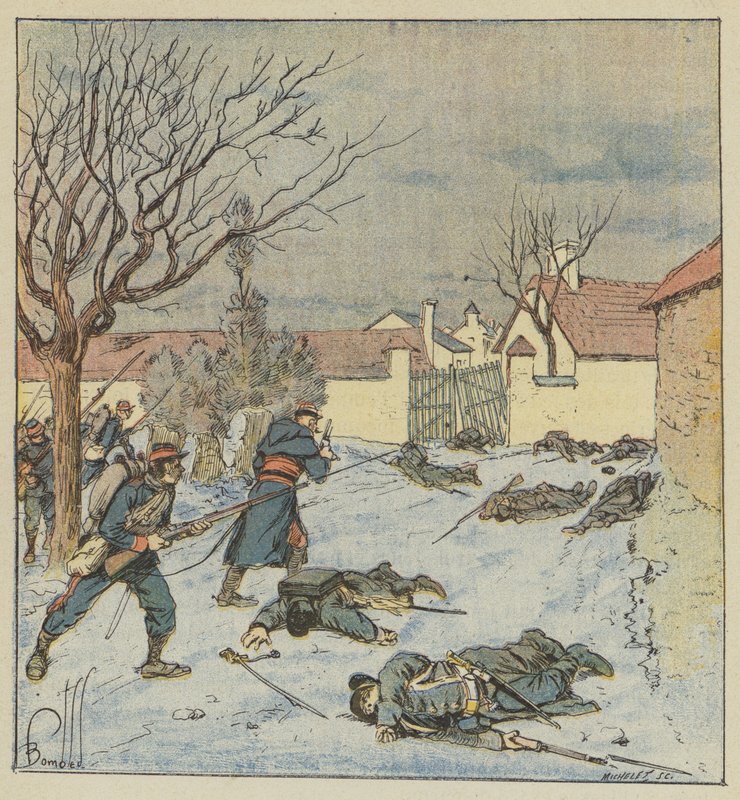 La division Peytavin à l'attaque de Poupry | Estampe d'art