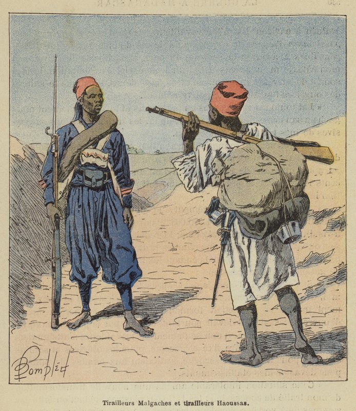 Tirailleurs Malgaches et tirailleurs Haoussas